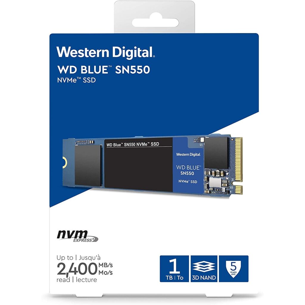 WD Blue SN550 NVMe Internal SSD 1TB Fresh Mango BVI WD Blue SN550 NVMe Internal SSD 1TB Fresh Mango BVI